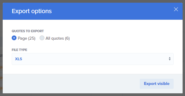 Exporting Multiple Quotes and Invoices