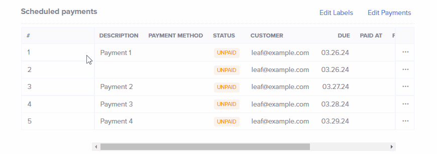 Scheduled Payments: Splitting, Merging, and Marking Payments as “Paid”