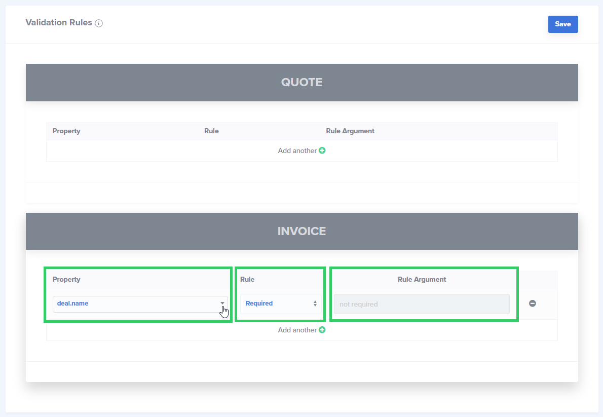 Quote and Invoice Validation