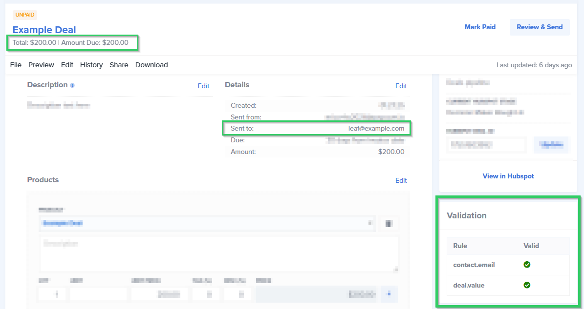 Quote and Invoice Validation
